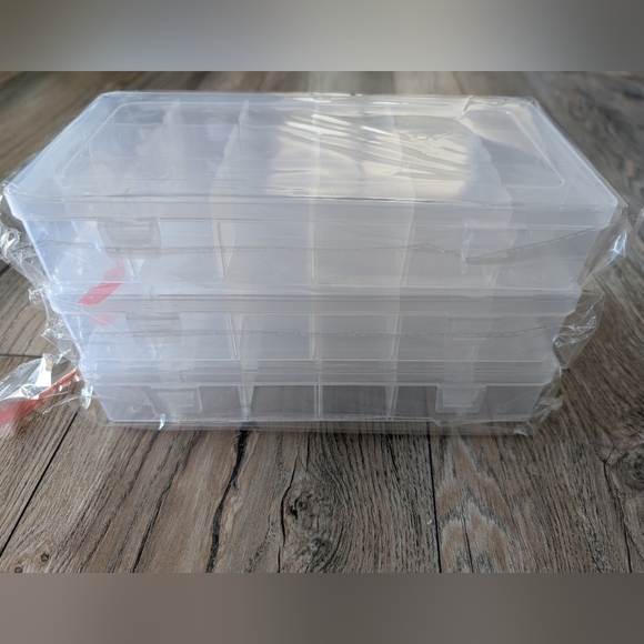 None | Storage & Organization | Copy Set Of 3 Clear Plastic Storage ...